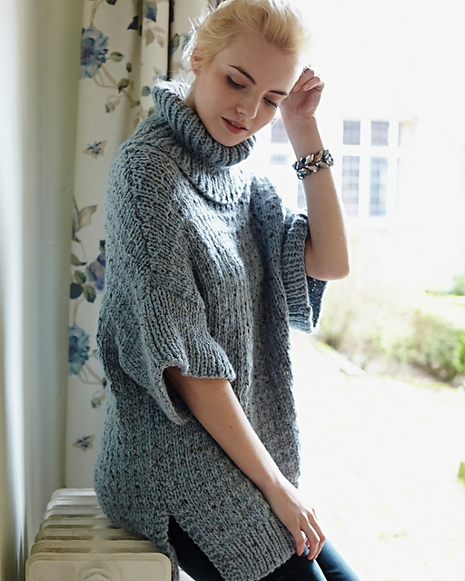 Ravelry: Rolled Neck Sweater pattern by Debbie Bliss