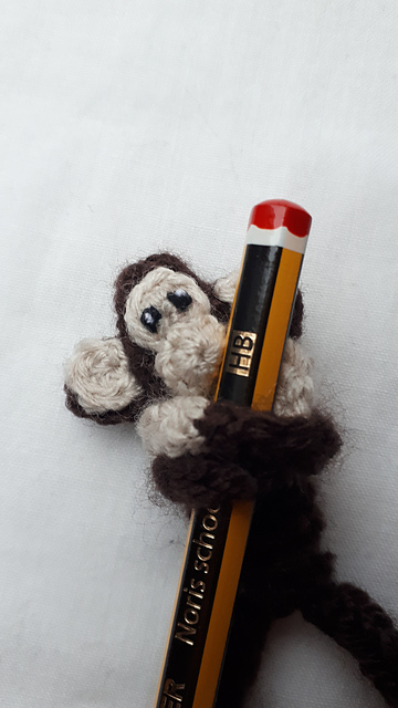 Ravelry: cheeky monkey pencil topper pattern by L Hodgins