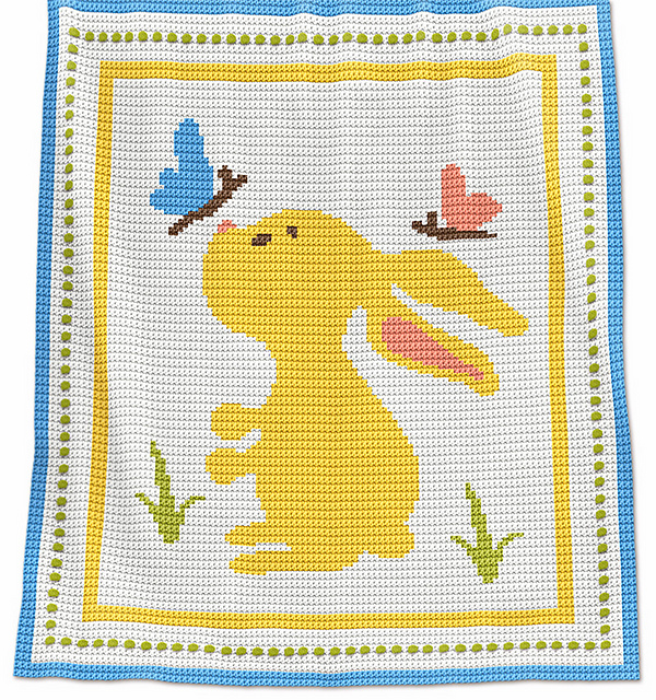 Ravelry: Sunny Bunny Baby Blanket pattern by Elena Balyuk