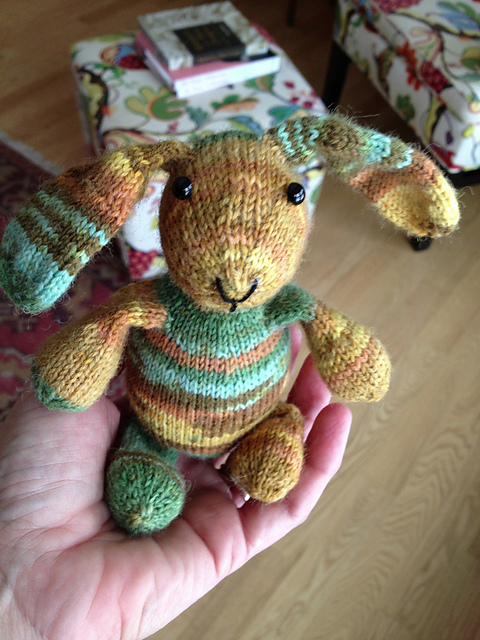 Ravelry: Mini-Sock Yarn Bunny pattern by Susan B. Anderson
