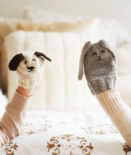 Ravelry: Puppy & Bunny Hand Puppets pattern by Susan B. Anderson