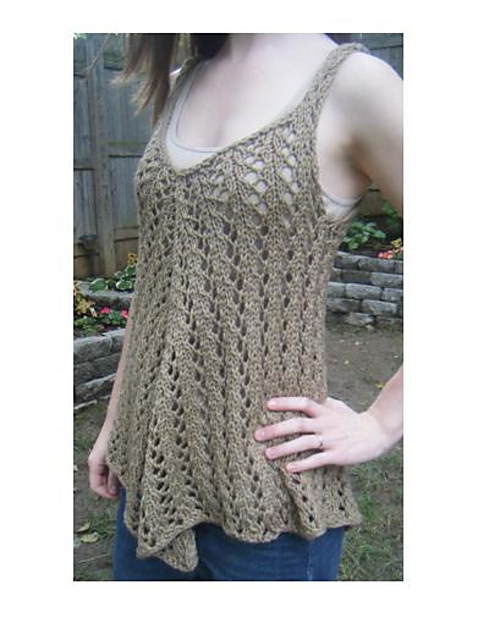 Ravelry: Flared Lacey Tank Top pattern by Susan Adkins