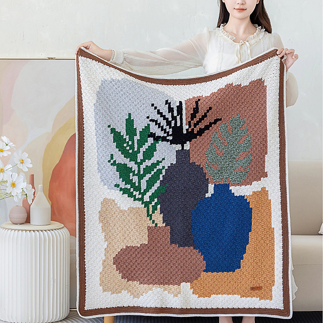 Ravelry: Plant Pixel Blanket pattern by Susan's family