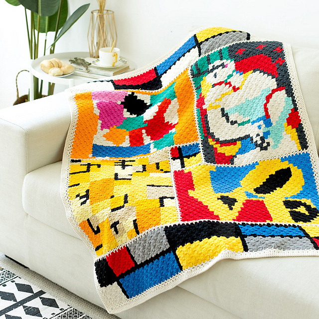 Ravelry: Mondrian Pixel Blanket pattern by Susan's family