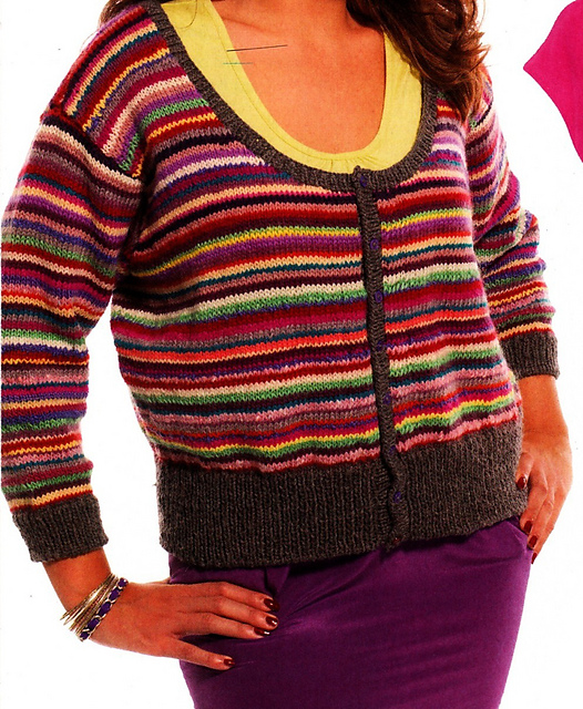 Ravelry: Stash Buster Striped Cardigan pattern by Susie Johns