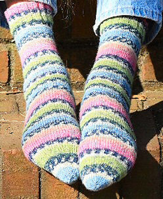 Ravelry: suzann's Suzann's Opal Petticoat Socks