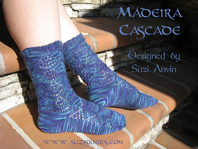 Ravelry: Madiera Cascade Socks pattern by Suzi Anvin