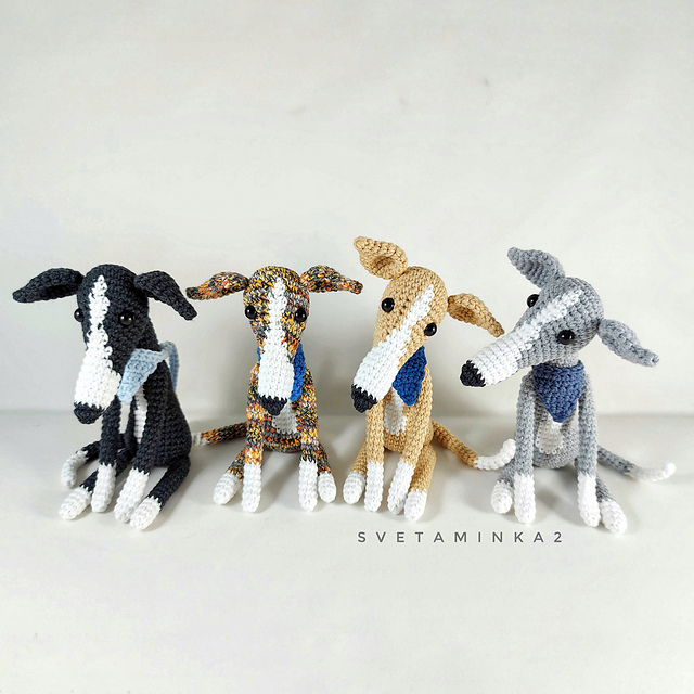 Ravelry: Greyhound mini dog pattern by Sveta Minakova