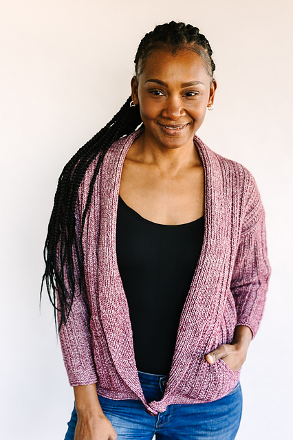 Ravelry: Eliza Shawl Collar Cardigan pattern by Swatchy Knitter