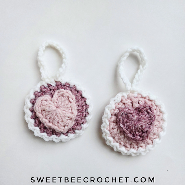 Ravelry: Valentine Heart Ornament pattern by Sweet Bee Crochet