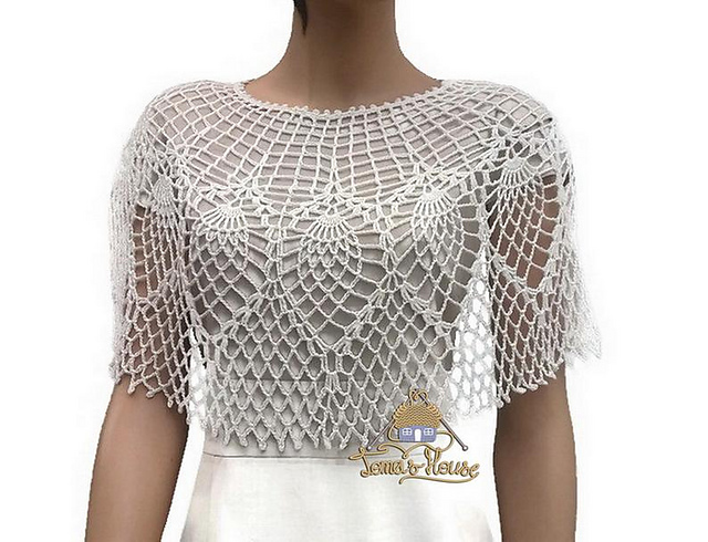 Ravelry: Women Lace Cape/Cover up pattern by TomaSHouse