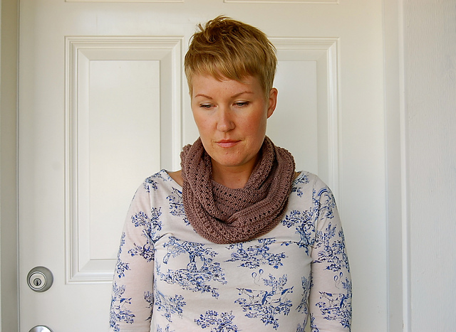 Ravelry: Falling Eyelet Cowl pattern by Aja Morris