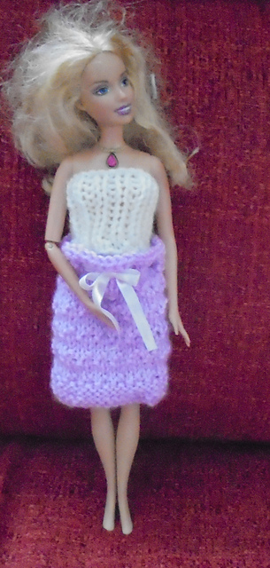 Ravelry: Barbie Skirt and Top pattern by taffylass knits