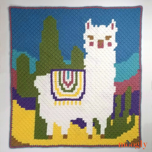 Ravelry: Llama and Cactus C2C Graphgan pattern by Tamara Kelly