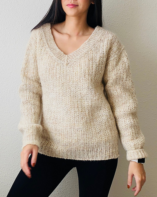 Ravelry: Walpole Pullover V-neck pattern by Tamera L.