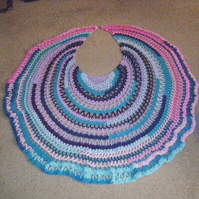 Ravelry: The Round About Ruffle Shawl pattern by Krystal Walker