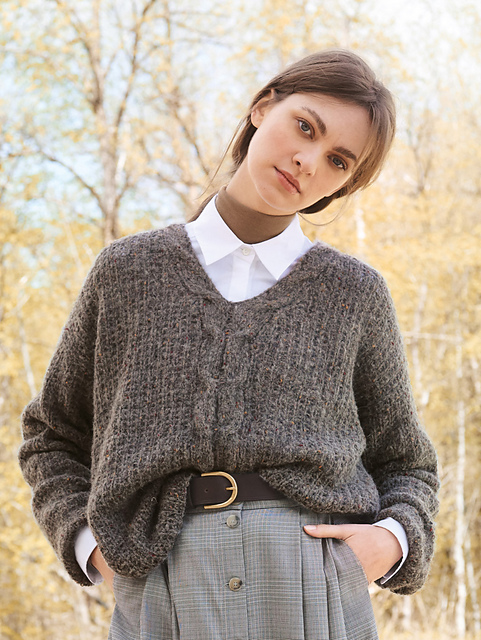 Ravelry: # 03 Pullover Peru Tweed pattern by Lana Grossa