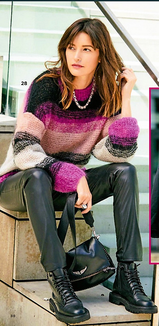 Ravelry: # 28 Gestreifter Mohair-Pulli pattern by Sabrina/Sandra team ...