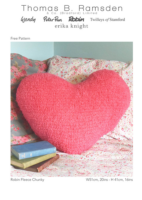 Ravelry: Chunky Heart Cushion pattern by The Home of Craft