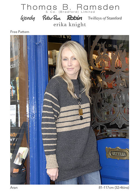 Ravelry: Aran Stripe Sweater pattern by The Home of Craft