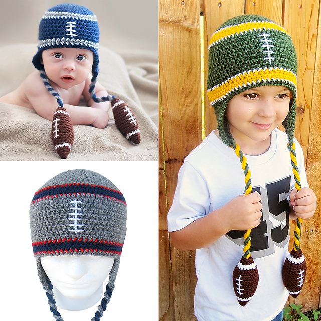 Ravelry: Football Beanie of Awesomeness pattern by Joni Memmott / BriAbby Ravelry: Football Beanie of Awesomeness pattern by Joni Memmott / BriAbby