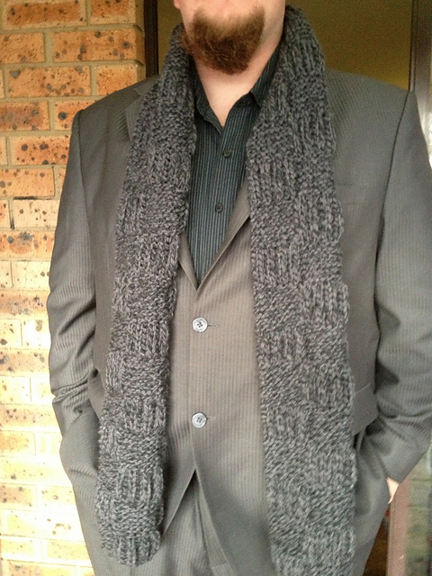 Ravelry: Masculine Manly Man's Scarf pattern by Teagz Knitz