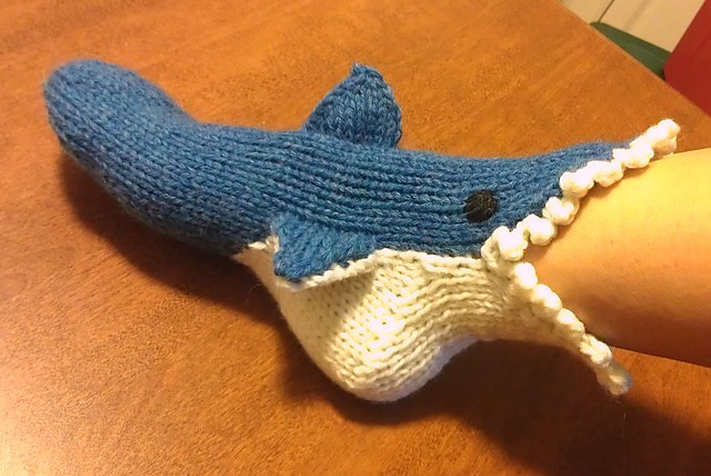Ravelry: StrandedbytheSea's Shark Bite Slipper Socks v.1