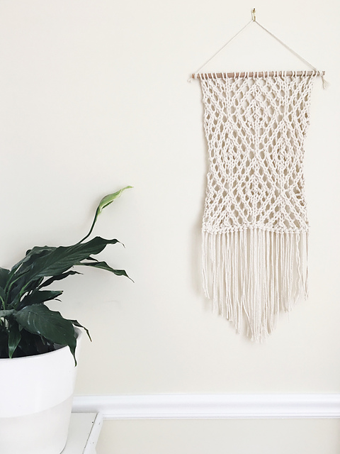 Ravelry: Diamond Mesh Wall Hanging pattern by Margaux Hufnagel