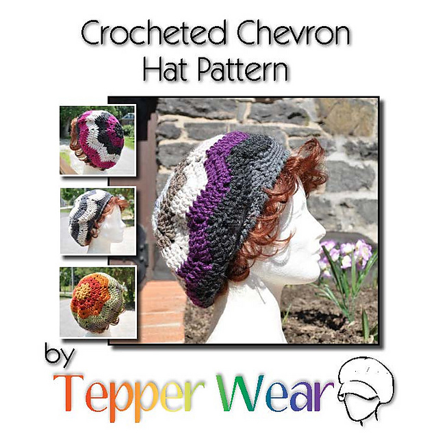Ravelry: Ripple in the Round Chevron Hat pattern by Eileen Tepper