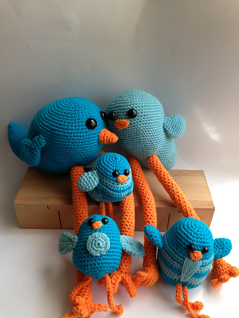 Ravelry: Birds of a feather ... family of charming birds pattern by ...