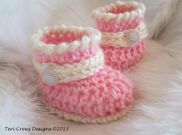 Ravelry: Cute Baby Boots pattern by Teri Crews