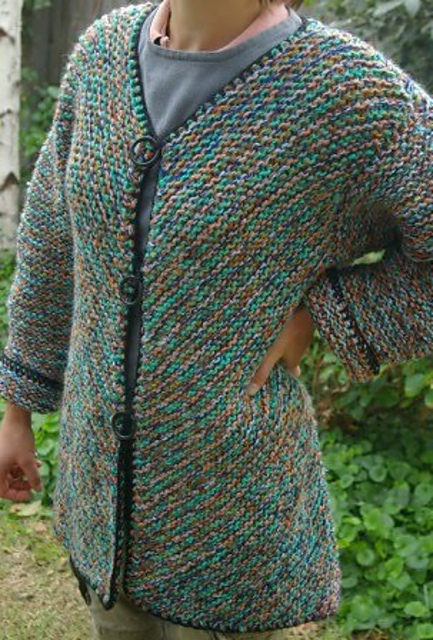 Ravelry: Angie's diagonal knit jacket pattern by Angie Smales