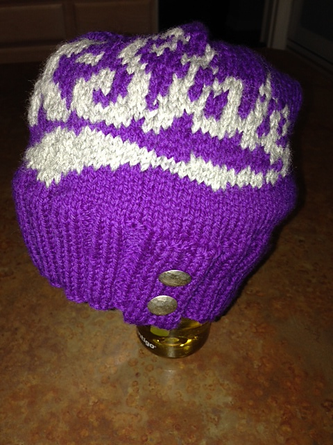 Ravelry: Kansas State Button Beanie Kit pattern by Melanie Cross