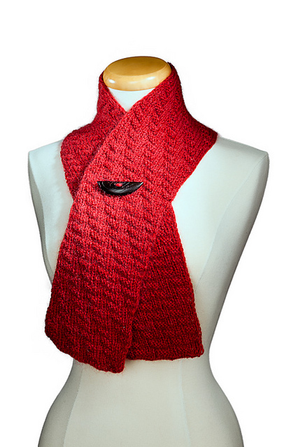 Ravelry: Scarf with Button Closure pattern by Nadine McLeod