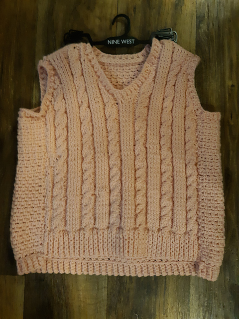 Ravelry: Moss Stitch Cable Knit Vest pattern by Teya's Knit Crafts