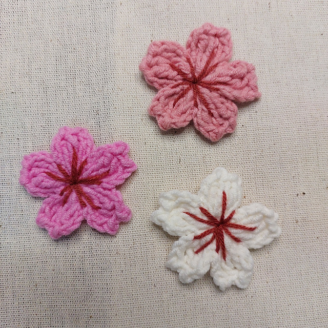 Ravelry: Easy Cherry Blossom Flower pattern by Thao Homemade Crochet
