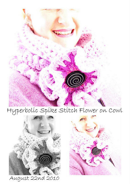 Ravelry: SuePinner's Hyperbolic Random Spike Stitch Flower cowl