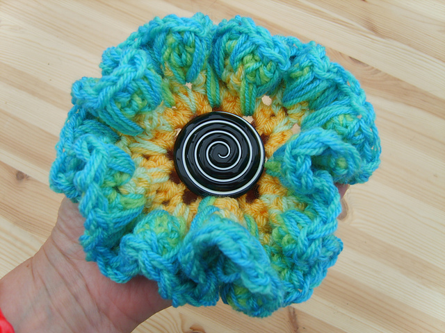 Ravelry: Hyperbolic Random Spike Stitch Flower pattern by Sue Pinner