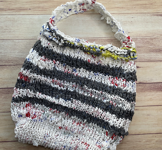 Ravelry: Knitted Plarn Earth Day Tote pattern by Jen Lucas