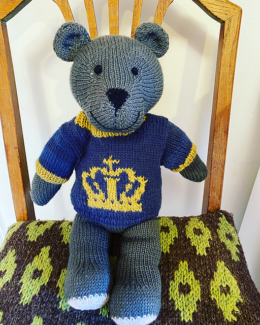 Ravelry: Bear with Coronation Jumper pattern by Monica Russel