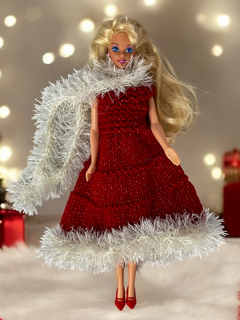 Ravelry: Festive Fashion Doll Dress pattern by Marie Bocock