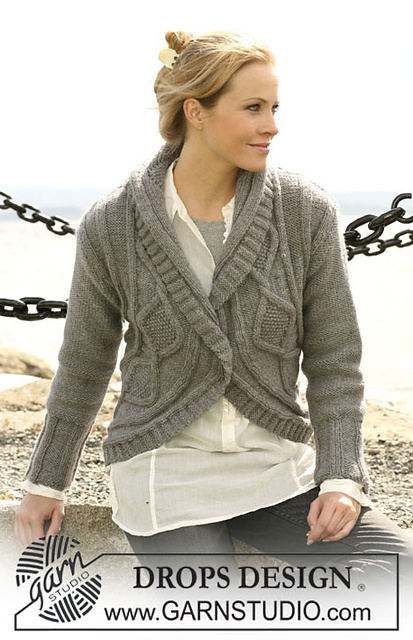 Ravelry: 104-17 Jacket with turns pattern by DROPS design