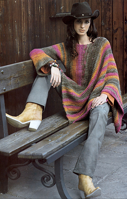 Ravelry: 0-72 Poncho in Inka pattern by DROPS design
