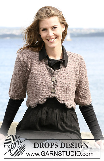 Ravelry: 103-13 Small jacket with crochet edges. pattern by DROPS design