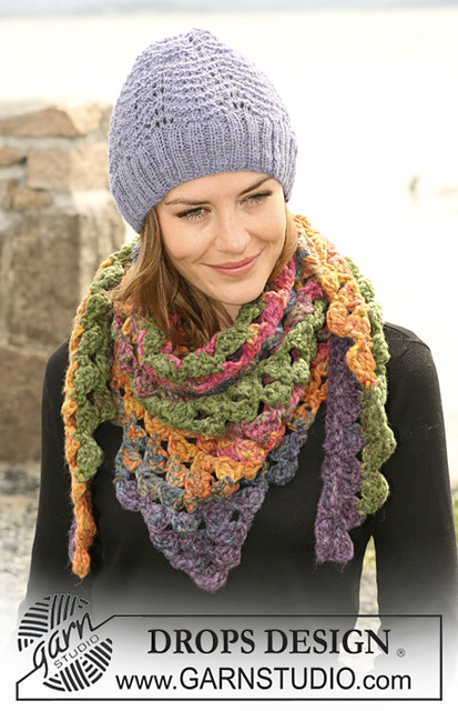 Ravelry: 102-36 a - Crochet shawl pattern by DROPS design