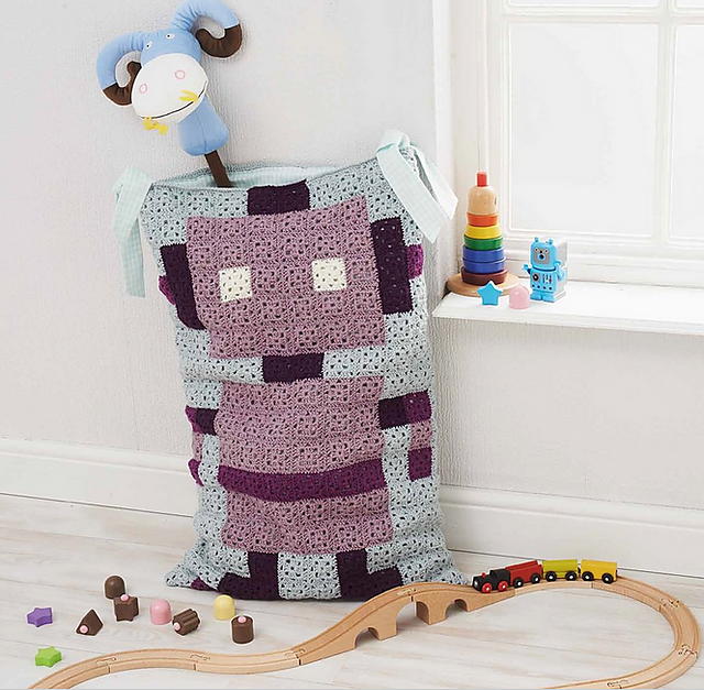 Ravelry: Robo Toy Sack pattern by Hannah Meur