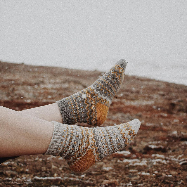 Ravelry: arctic spring socks pattern by saskie&co