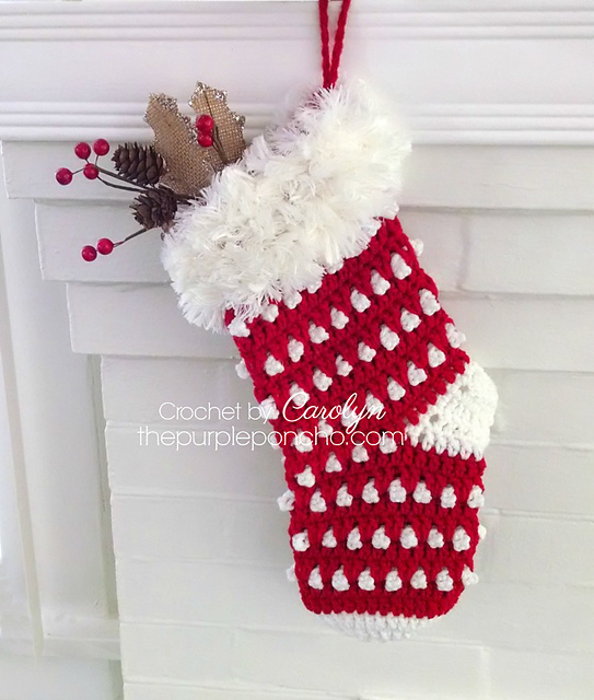 Ravelry: Holly Berry Stocking pattern by Carolyn Calderon