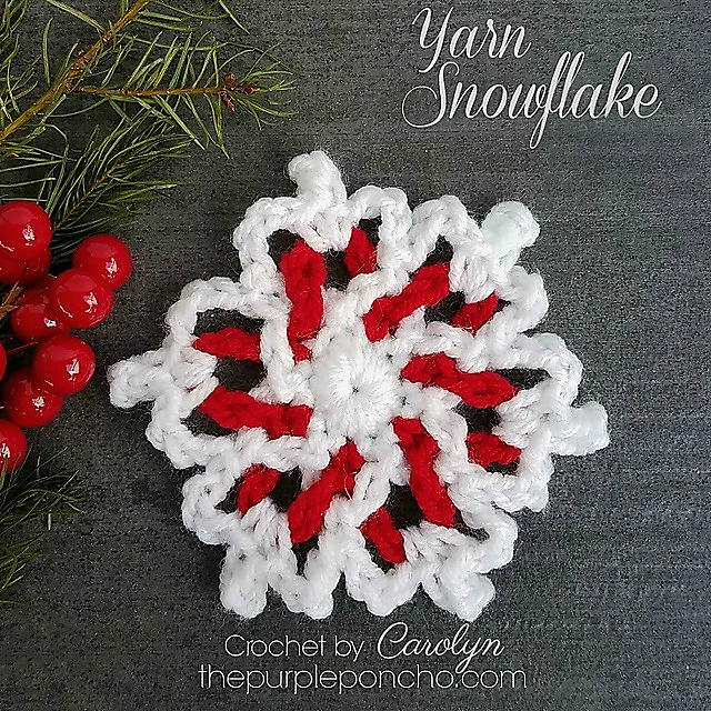 Ravelry: Yarn Snowflake pattern by Carolyn Calderon