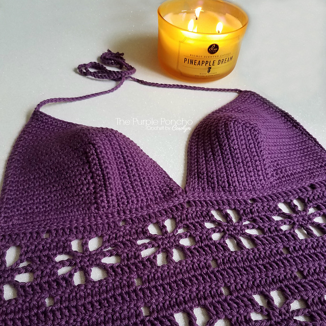 Ravelry: Floral Bikini Top pattern by Carolyn Calderon